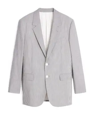 Celine Celine Jude Jacket In Striped Wool And Silk No