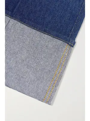 PATOU High-waisted Belted Wide-leg Denim Trousers