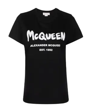 Alexander Mcqueen Round Neck T-shirts For Women
