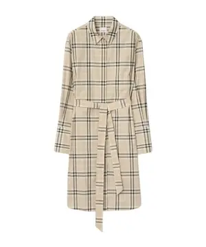 Burberry Check Stretch Cotton Shirt Dress
