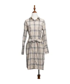 Burberry Check Stretch Cotton Shirt Dress