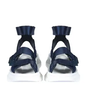 Alexander McQueen Open Toe Touch Strap Sandals - Blue