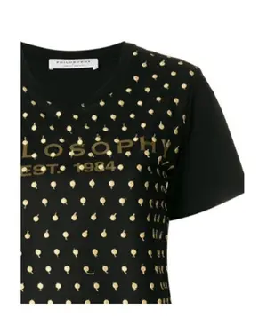 Philosophy Di Lorenzo Serafini Lace Embellished Short Sleeve T-shirt