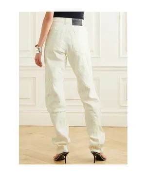 MUGLER Patchwork Straight-leg Jeans