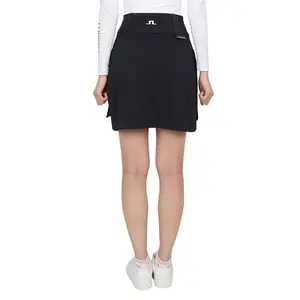 J. Lindeberg Logo Detail Skirt With Slits - Black