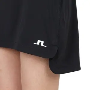 J. Lindeberg Logo Detail Skirt With Slits - Black