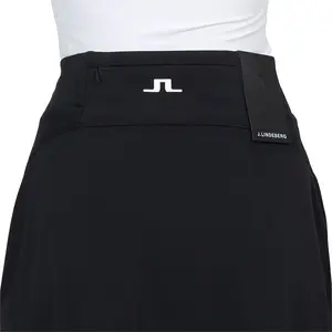 J. Lindeberg Logo Detail Skirt With Slits - Black