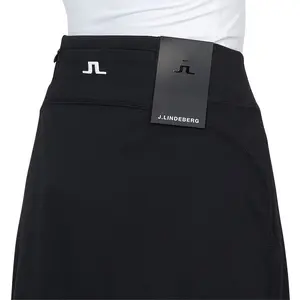 J. Lindeberg Logo Detail Skirt With Slits - Black