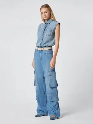 Jacob Cohen Riri Low-rise Cargo Jeans - Blue