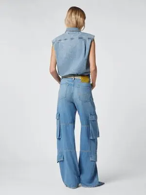 Jacob Cohen Riri Low-rise Cargo Jeans - Blue