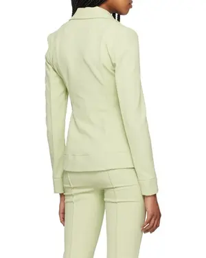 GANNI Stretch Suiting Shirt Blazer With Button Front