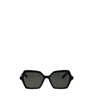 Alexander McQueen Geometric Frame Sunglasses - Black