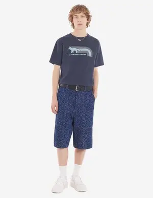 Maison Kitsuné Bold Fox Head Patch Comfort T-shirt - Blue