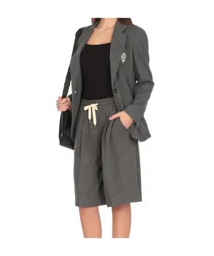 Brunello Cucinelli Single-breasted Blazer With Logo Patch - Black