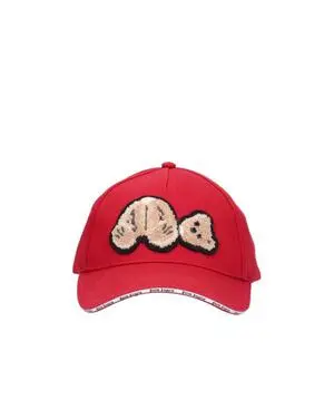 Palm Angels Teddy Bear Appliqué Baseball Cap - Red