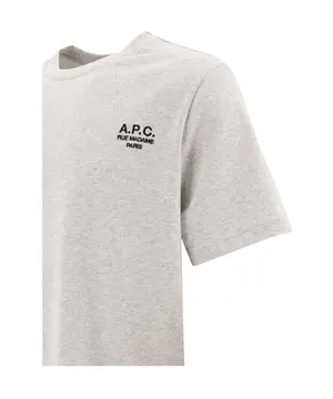 A.p.c. Logo Embroidered Crewneck T-shirt - Grey