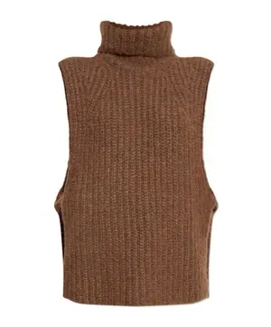 Isabel Marant Étoile Ribbed Turtleneck Vest - Brown