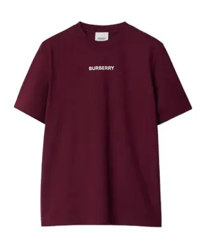 Burberry Logo Cotton T-shirt - Deep Grape