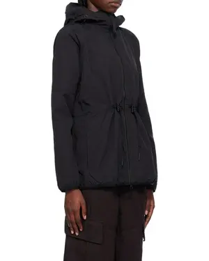 Canada Goose Lundell Hooded Windbreaker Jacket With Drawstring Waist - Black