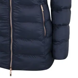 EA7 Logo Hooded Down Jacket - No