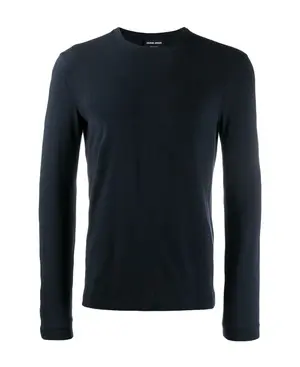 Giorgio Armani Crewneck Long-sleeved T-shirt - Black