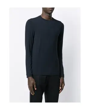 Giorgio Armani Crewneck Long-sleeved T-shirt - Black