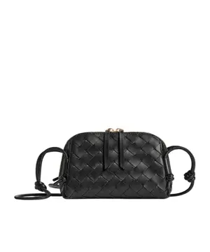 Bottega Veneta Intrecciato Crossbody Bag - Black