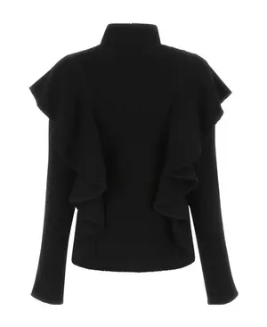 Chloé Ruffled Turtleneck Wool Sweater