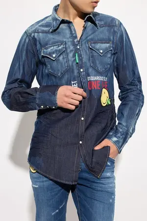 Dsquared2 Denim Logo-print Shirt