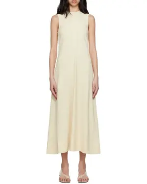 TOTEME Crewneck Sleeveless Maxi Dress With Striped Pattern
