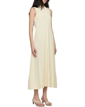 TOTEME Crewneck Sleeveless Maxi Dress With Striped Pattern