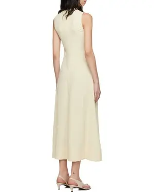 TOTEME Crewneck Sleeveless Maxi Dress With Striped Pattern