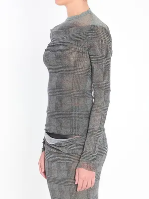 JEAN PAUL GAULTIER Checked Mesh Top
