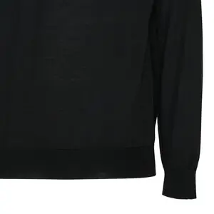 Prada Logo Embroidered Crewneck Jumper - Black