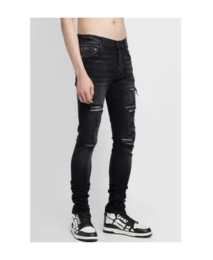 Amiri Distressed Skinny Jeans - Black
