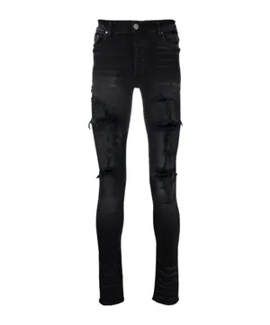 Amiri Distressed Skinny Jeans - Black