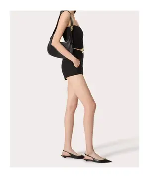 Valentino Garavani Vlogo Signature Zip-up Shoulder Bag - Black