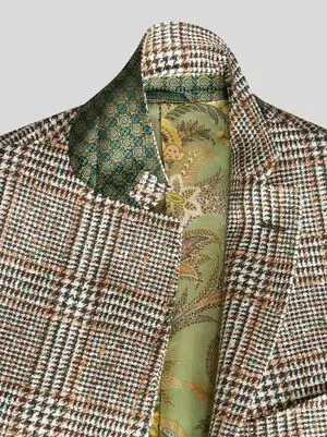Etro Check Linen- And Cotton-blend Blazer