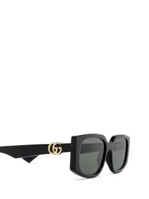 Gucci Rectangular Logo-detail Sunglasses - Gray
