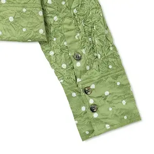GANNI Crinkled Polka-dot Shirt