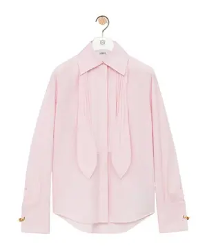 Loewe Poplin Buttoned Shirt With Engraved Cufflinks - Pink