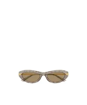 Bottega Veneta Patterned Cat-eye Sunglasses - Brown