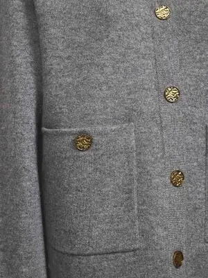 TOTEME Buttoned Knitted Cardigan - Gray