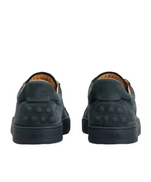 TOD'S Round Toe Lace-up Sneakers - Blue