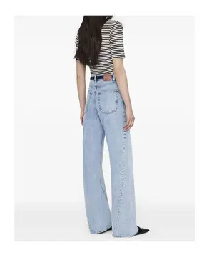 ANINE BING Alessia Striped Knitted T-shirt