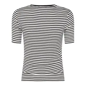 ANINE BING Striped Knitted T-shirt - Black