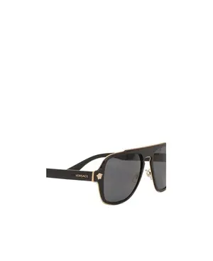 Versace Medusa Plaque Aviator Sunglasses
