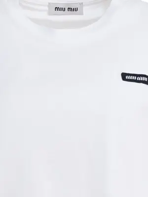 Miu Miu Set Of Three Logo Patch T-shirts