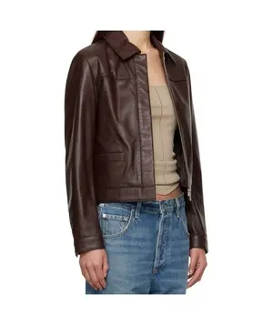 Loulou De Saison Leather Ascot Coat