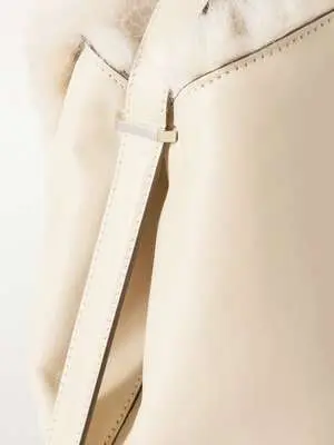 TOTEME Shearling Tote Bag - Beige